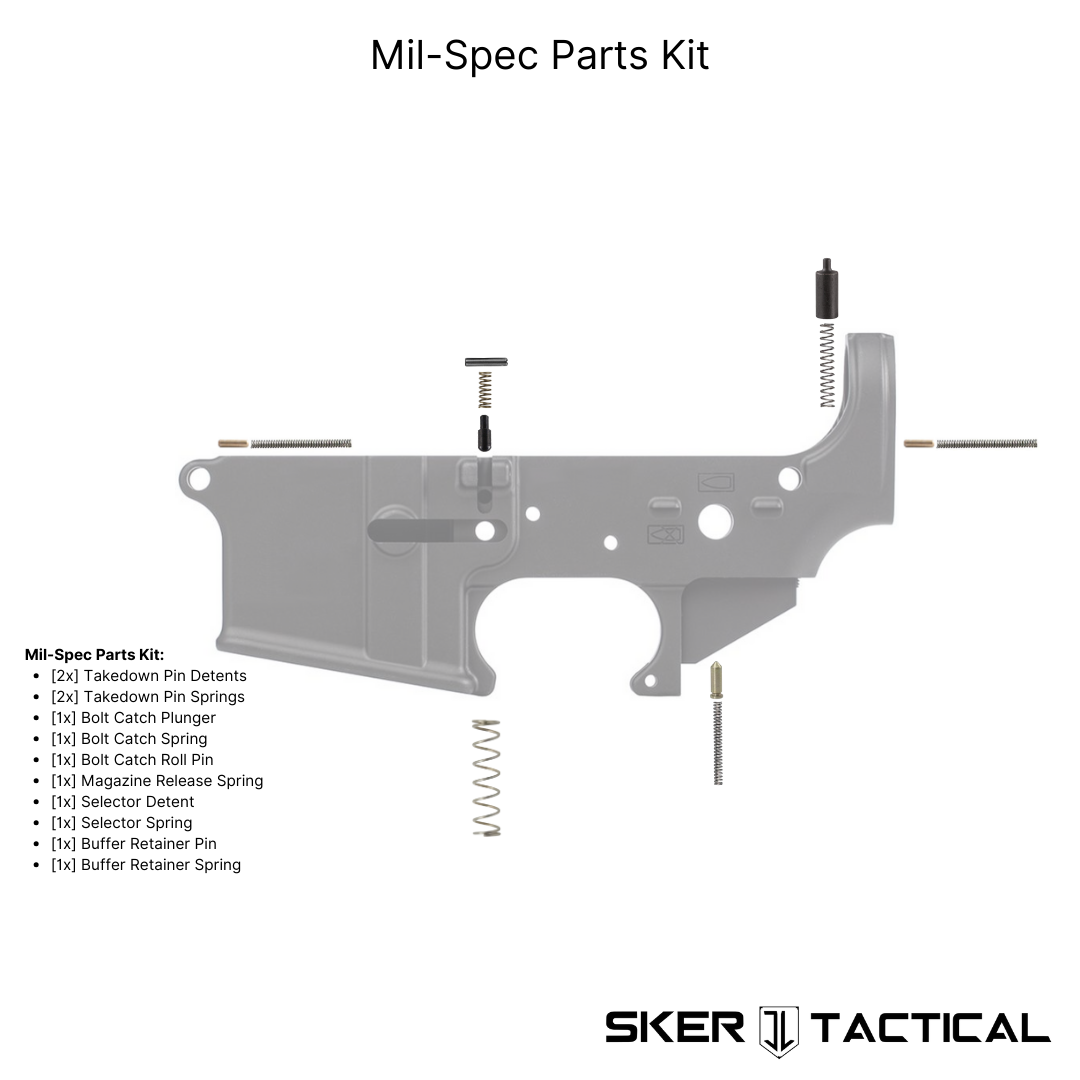 Mil-Spec Lower Parts Kit - SKER Tactical